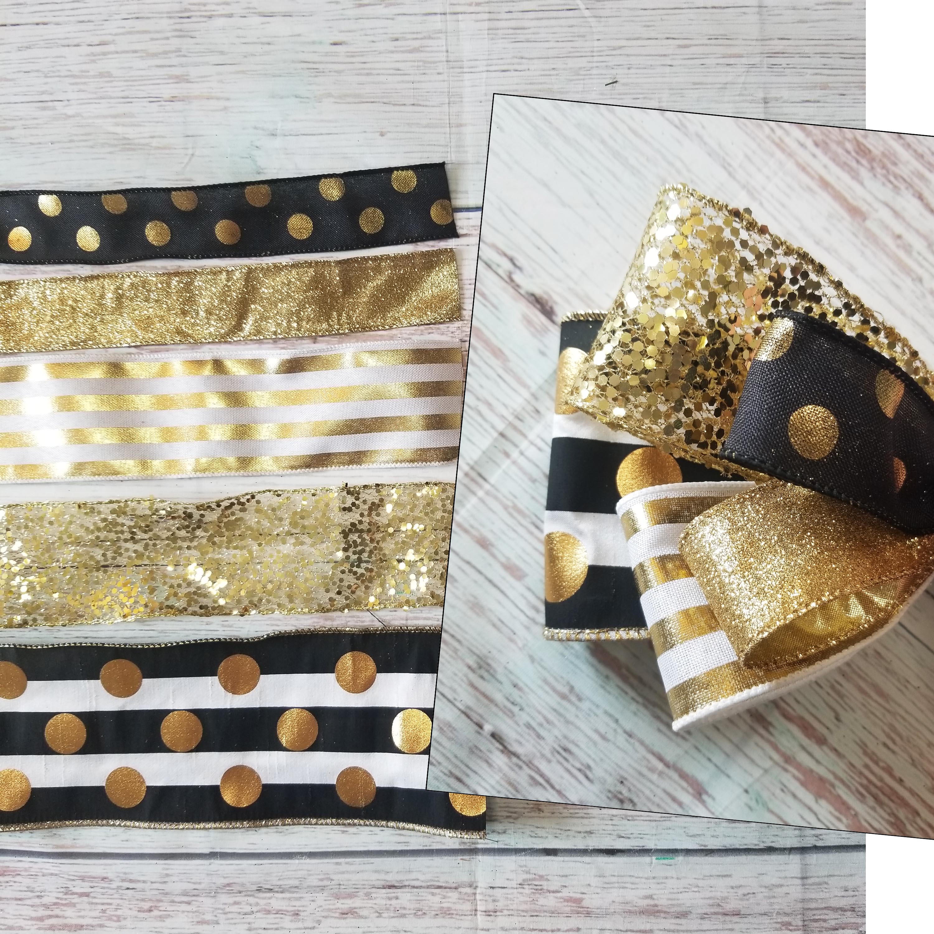 Bow Making Kit | Black & Gold | Designer DIY